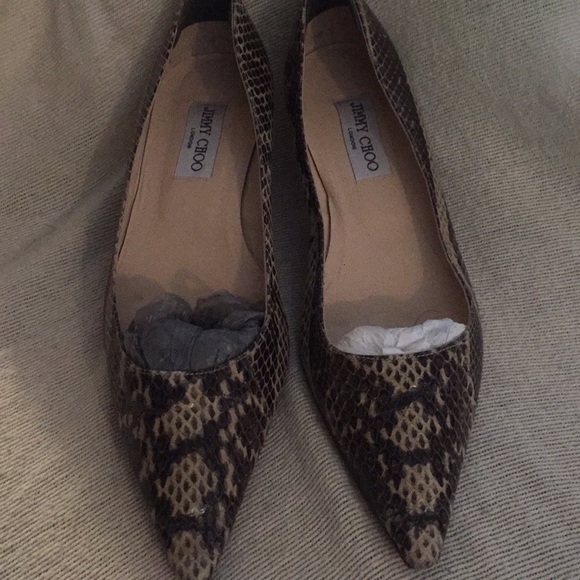 Jimmy Choo | Shoes | Jimmy Choo Snake Print Leather Romy Pointy Shoe ...